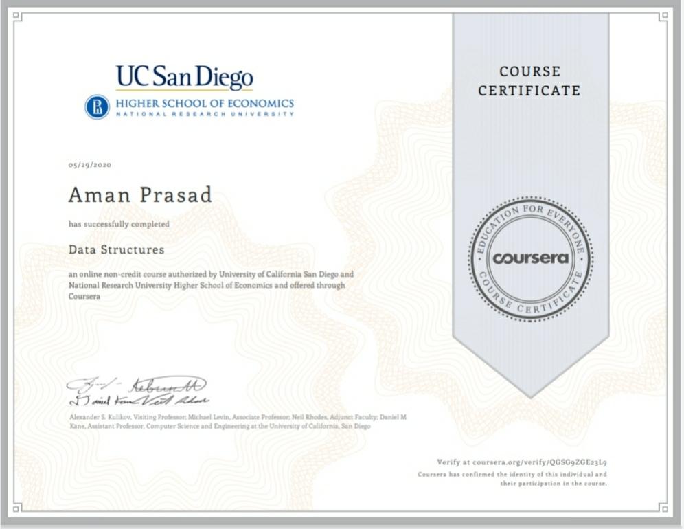 Aman Prasad on LinkedIn: #datastructures #algorithms #coursera # ... Aman Prasad on LinkedIn: #datastructures #algorithms #coursera # ...