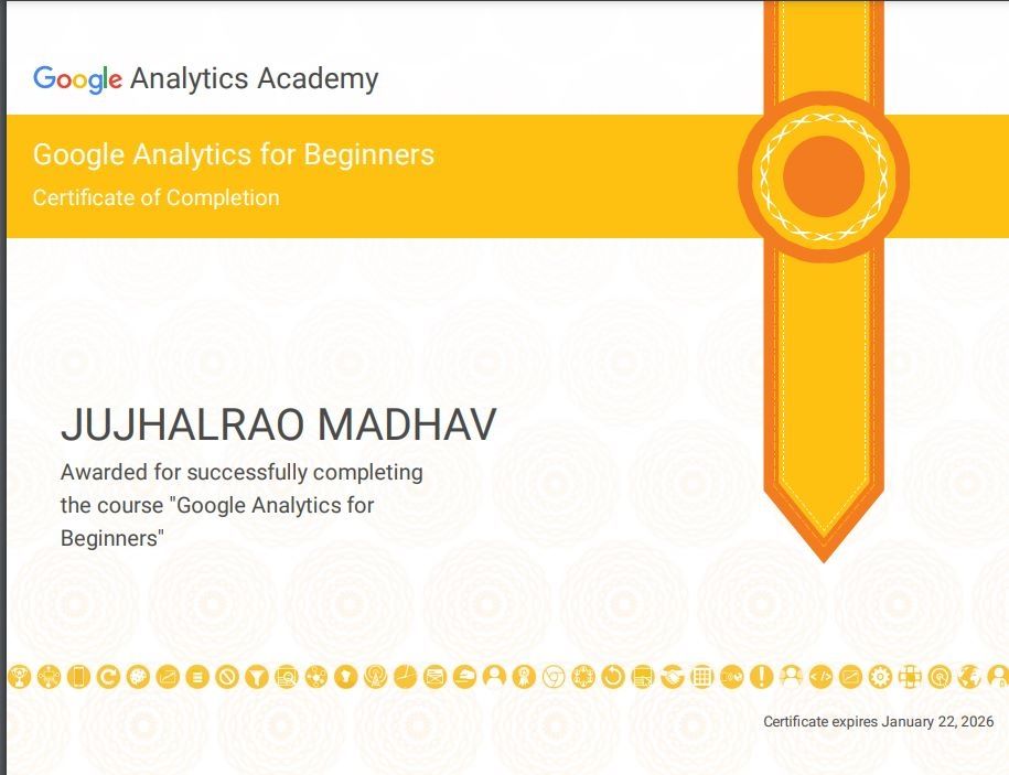 JUJHALRAO VENKATA SATYA PAVAN SAI MADHAV on LinkedIn: #googleanalytics JUJHALRAO VENKATA SATYA PAVAN SAI MADHAV on LinkedIn: #googleanalytics
