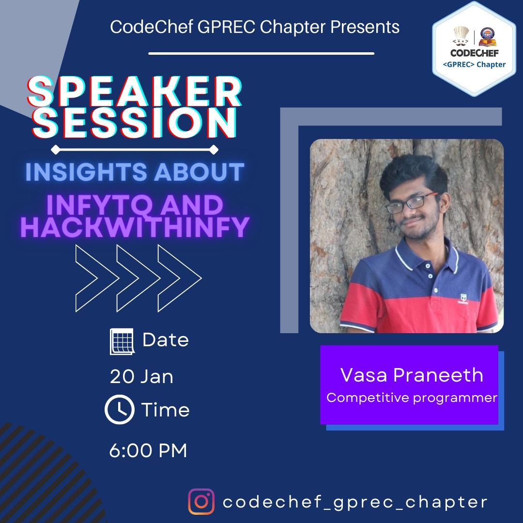 CodeChef GPREC Chapter on LinkedIn: #codechef #codechefchapters # ... CodeChef GPREC Chapter on LinkedIn: #codechef #codechefchapters # ...