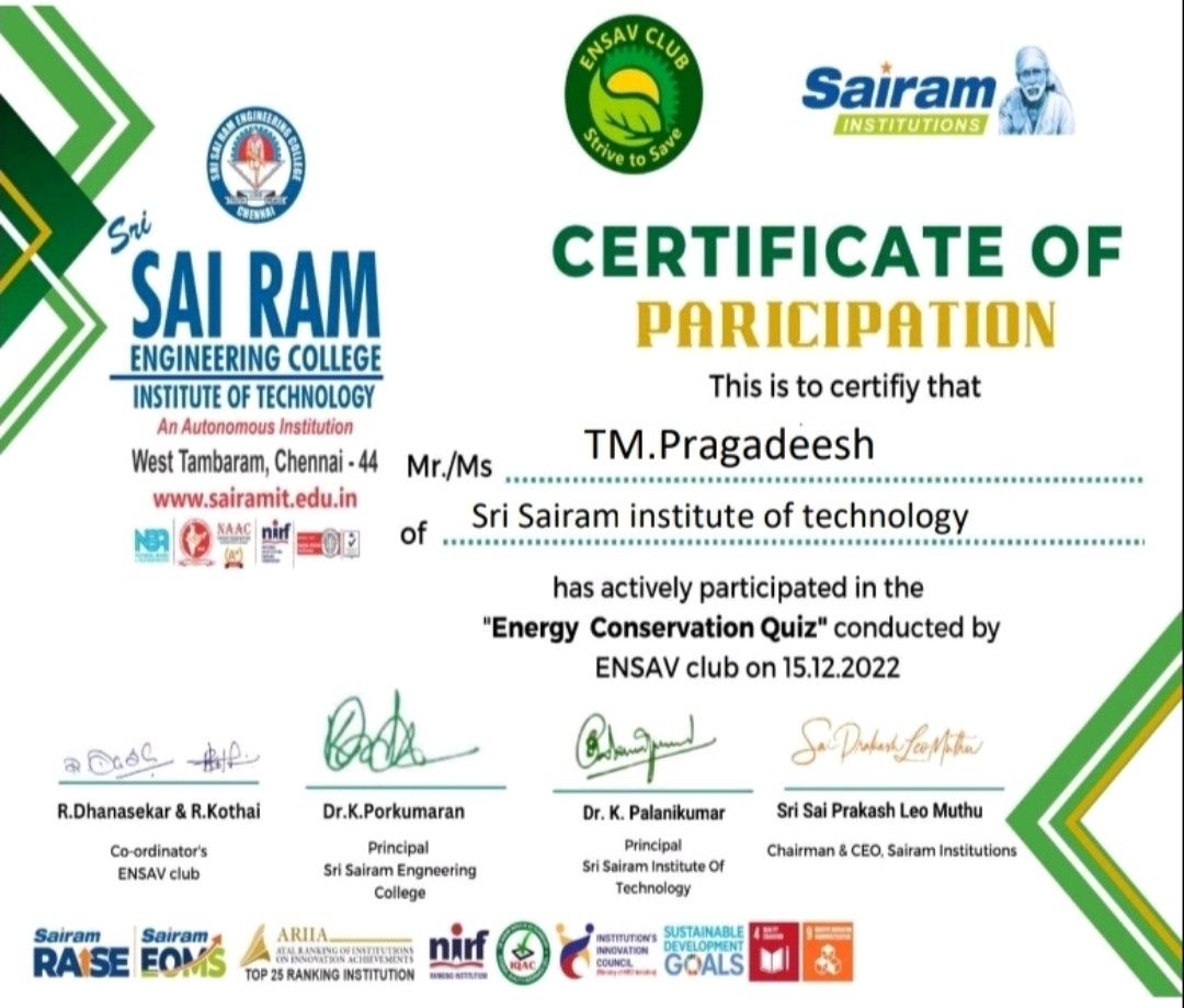 Pragadeesh T M . posted on LinkedIn Pragadeesh T M . posted on LinkedIn