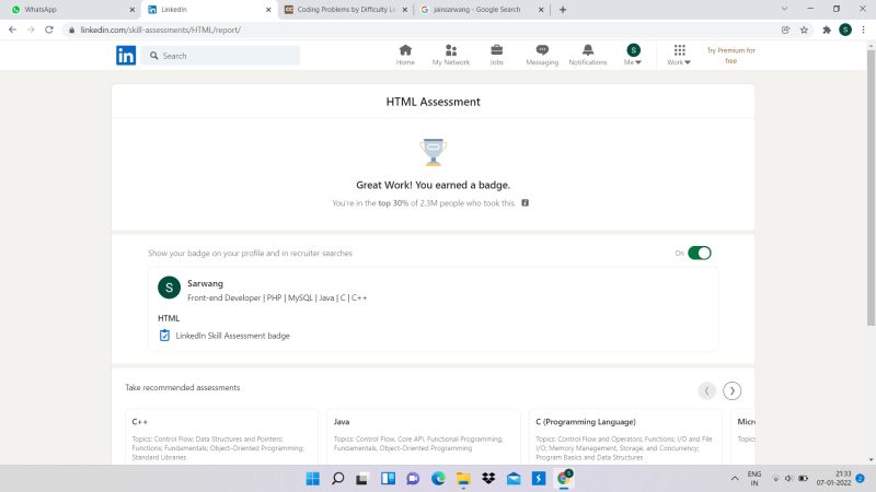 #linkedin #html #htmlcode #php #skilltest #assessmentforlearning ... #linkedin #html #htmlcode #php #skilltest #assessmentforlearning ...