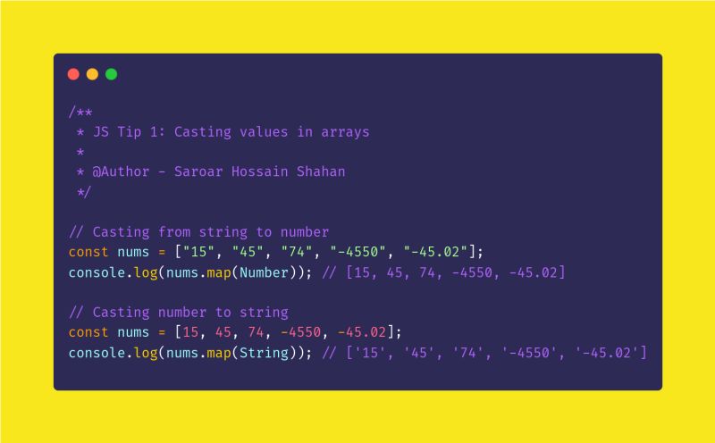 Saroar Hossain Shahan on LinkedIn: #jstips #js #javascript Saroar Hossain Shahan on LinkedIn: #jstips #js #javascript
