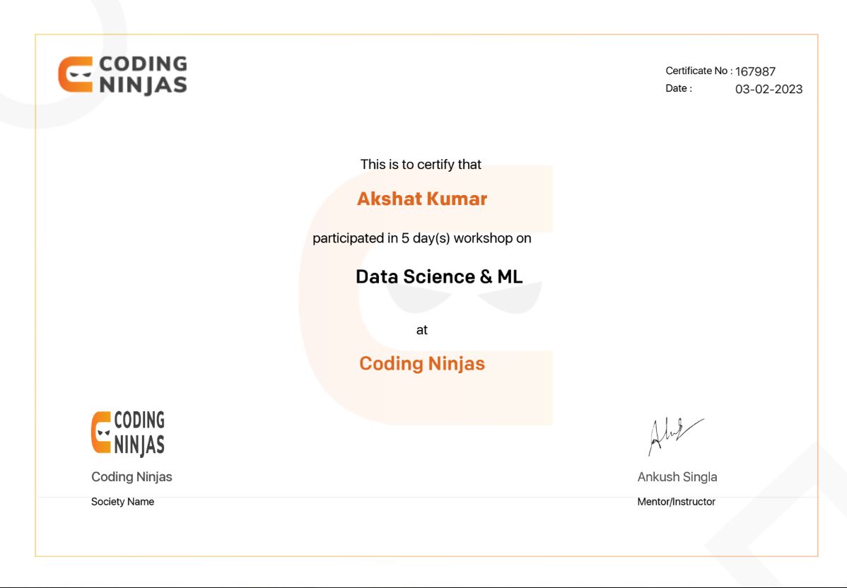 Akshat Kumar on LinkedIn: #data #datascience #codingninjas Akshat Kumar on LinkedIn: #data #datascience #codingninjas