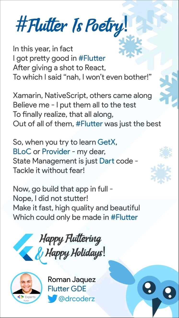 #flutter #fluttercommunity #gde #holiday #flutterdev | Darshit Anjaria #flutter #fluttercommunity #gde #holiday #flutterdev | Darshit Anjaria