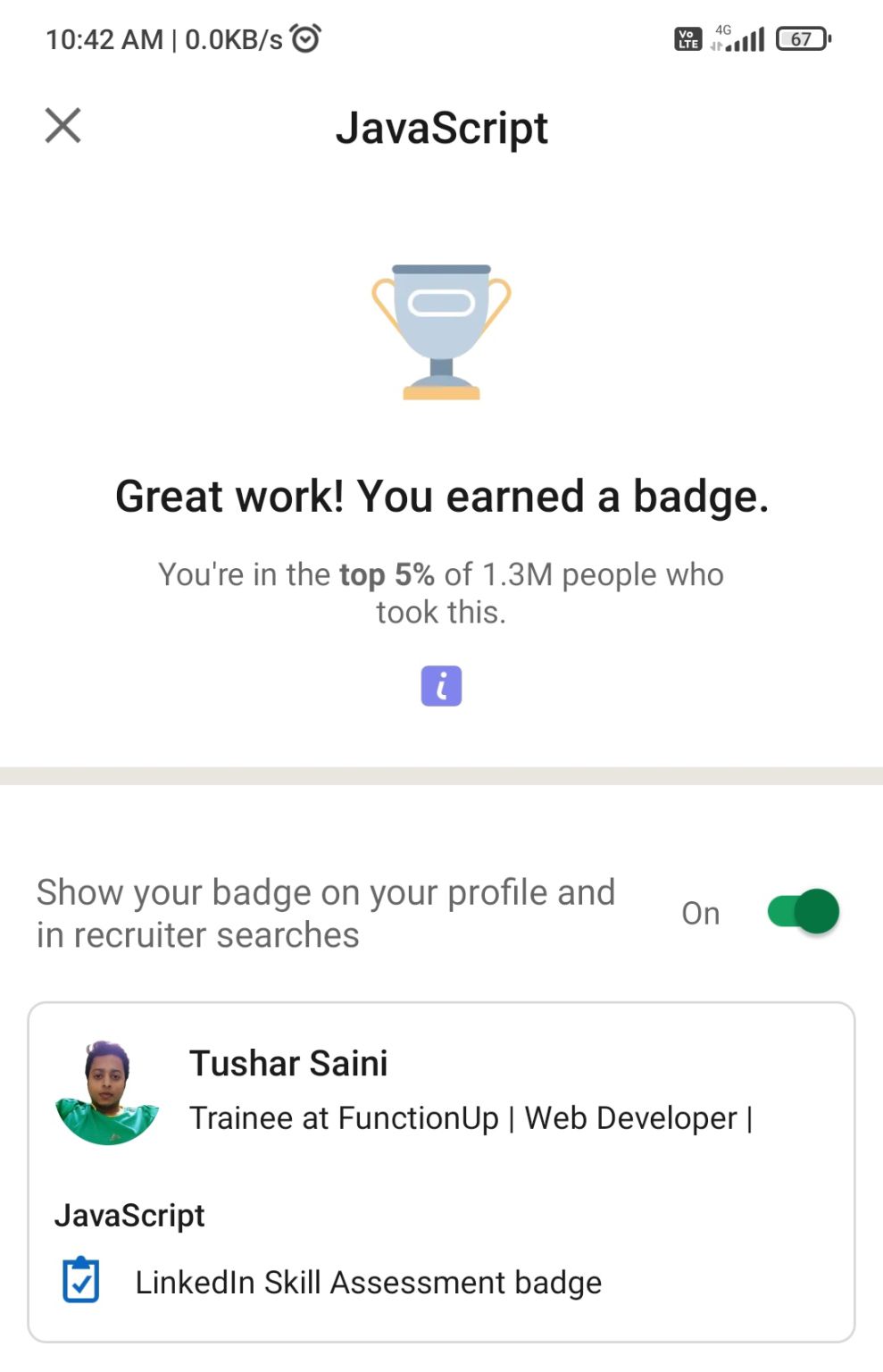 Tushar Saini on LinkedIn: #linkedinskillassessment #javascript # ... Tushar Saini on LinkedIn: #linkedinskillassessment #javascript # ...