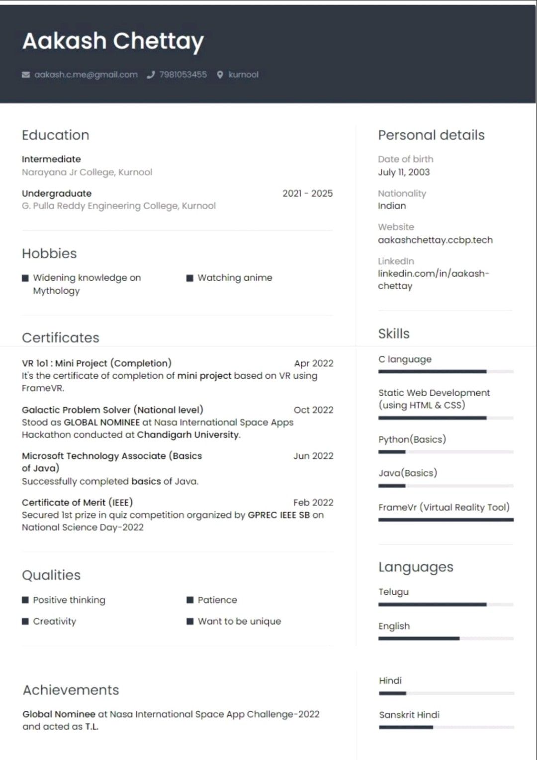 Aakash Chettay on LinkedIn: #resume Aakash Chettay on LinkedIn: #resume