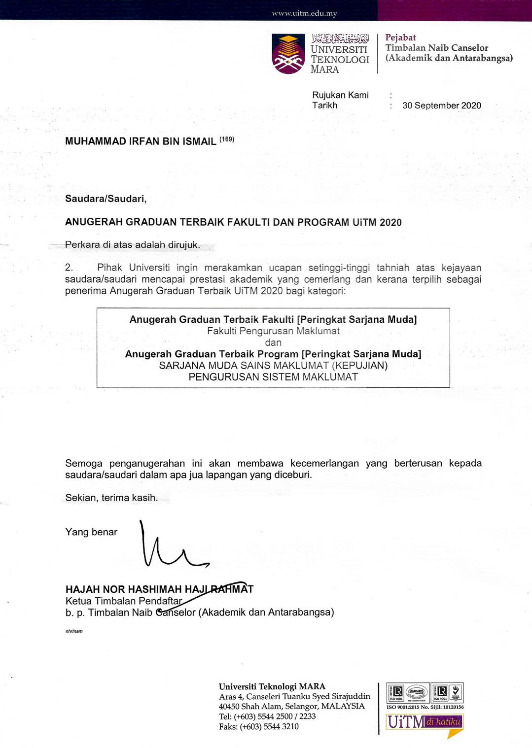 Muhammad Nur Afiq Mohd Noh posted on LinkedIn Muhammad Nur Afiq Mohd Noh posted on LinkedIn