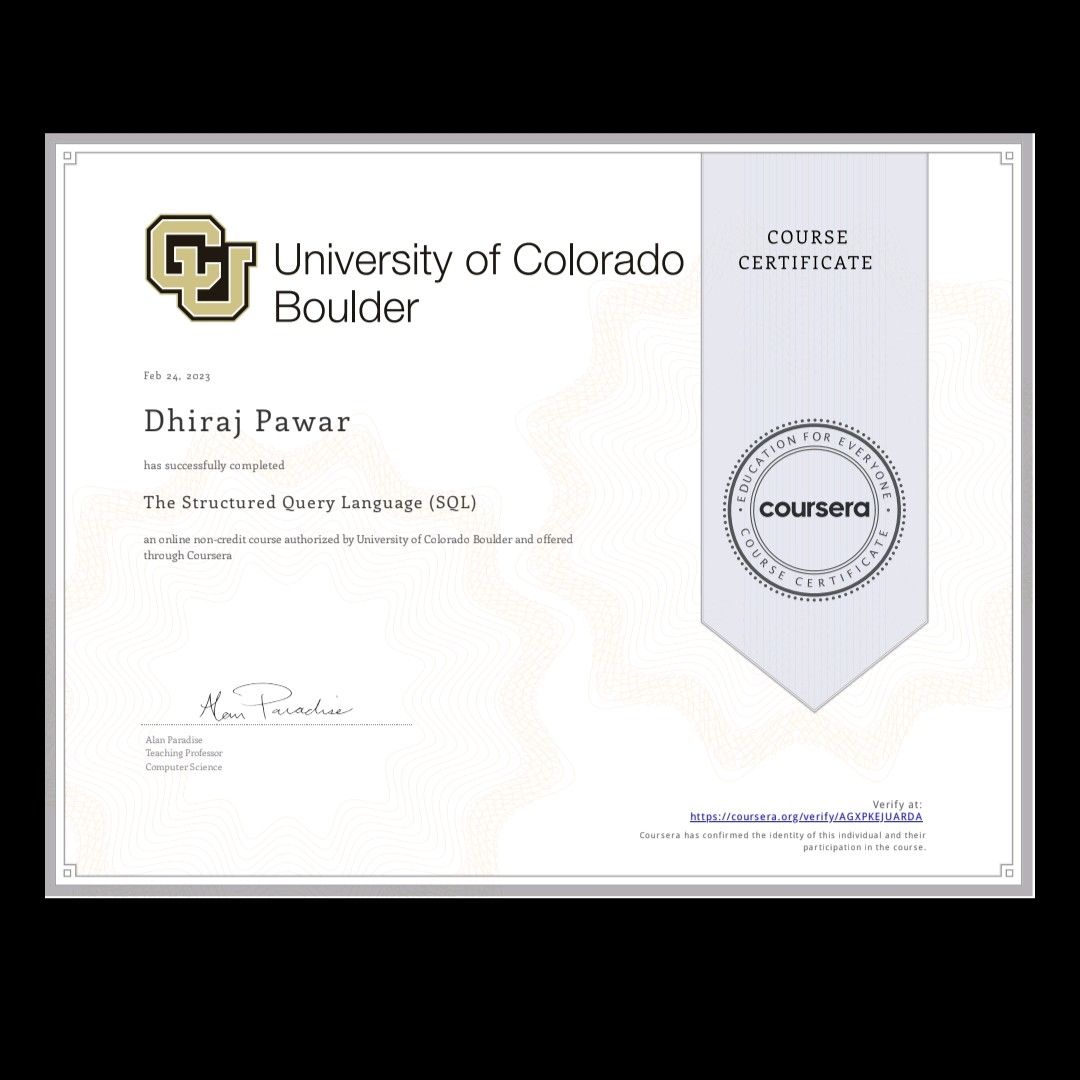 Dhiraj Pawar on LinkedIn: #sql #coursera #sqldatabase #certification # ... Dhiraj Pawar on LinkedIn: #sql #coursera #sqldatabase #certification # ...