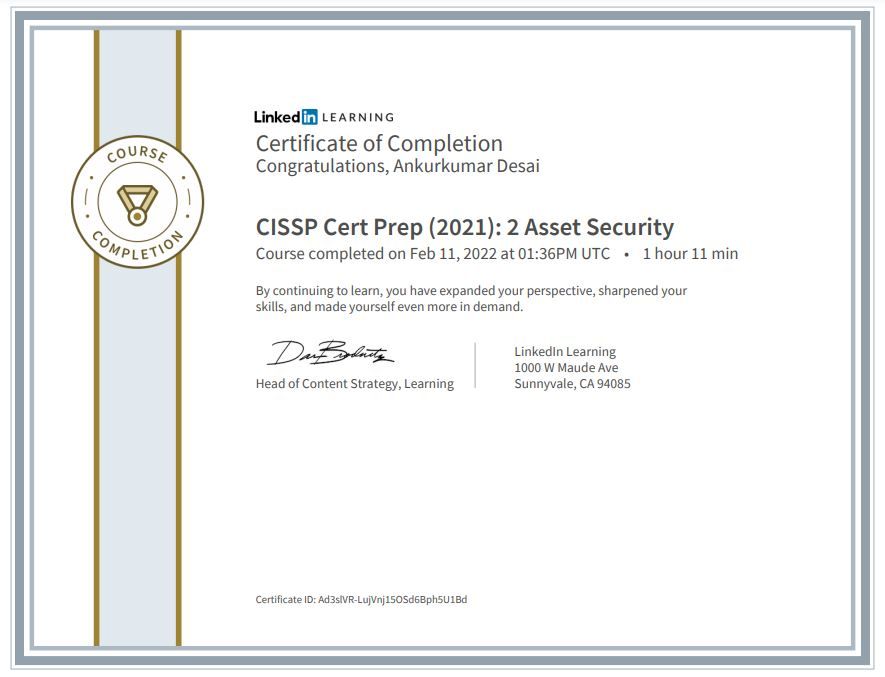 Ankurkumar Desai (CBCP, CISSP, CC, TOGAF) on LinkedIn: CISSP Cert Prep ... Ankurkumar Desai (CBCP, CISSP, CC, TOGAF) on LinkedIn: CISSP Cert Prep ...