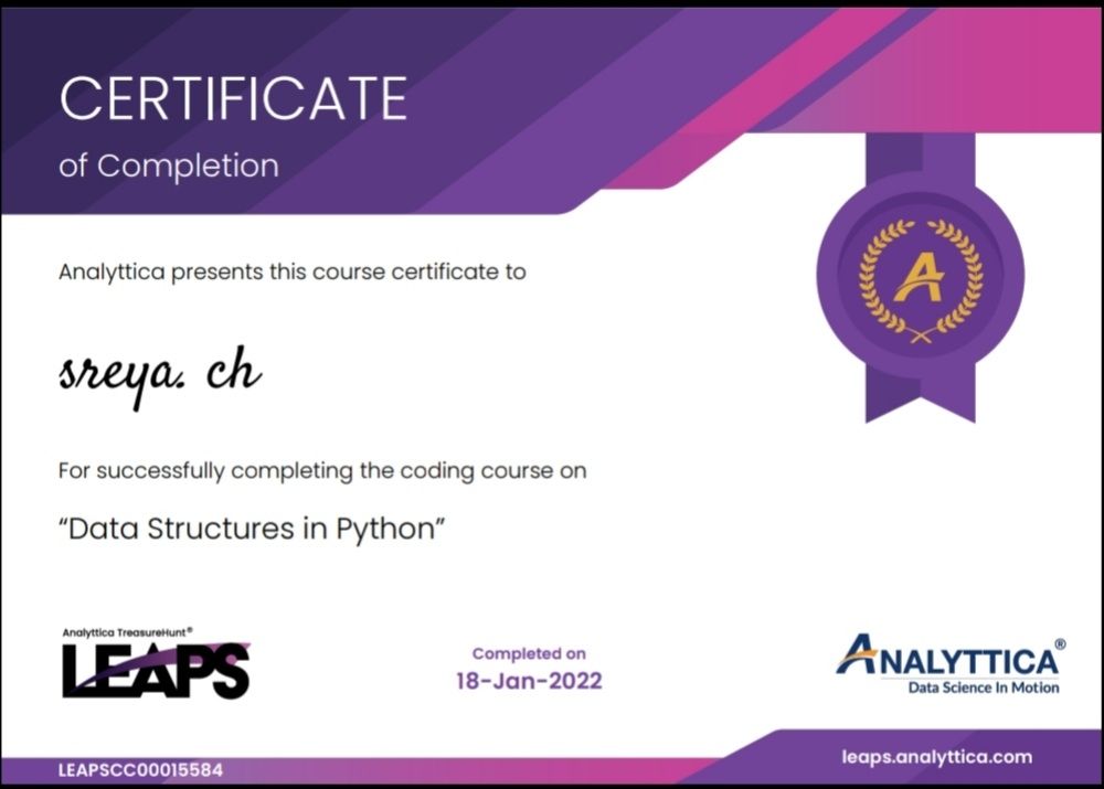 #python #datastructures #anlyttica | Chaluvadi Sreya #python #datastructures #anlyttica | Chaluvadi Sreya