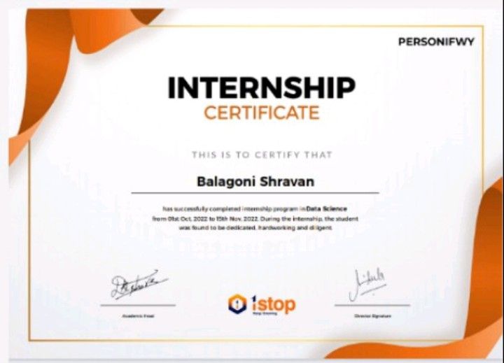 Balagoni Shravan on LinkedIn: #1stop #datascience Balagoni Shravan on LinkedIn: #1stop #datascience
