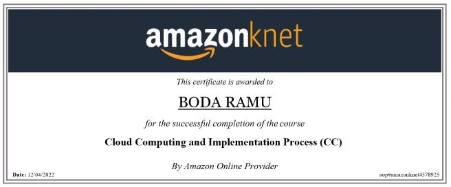 Ramu Boda on LinkedIn: #certificate #completion #courses #successful Ramu Boda on LinkedIn: #certificate #completion #courses #successful