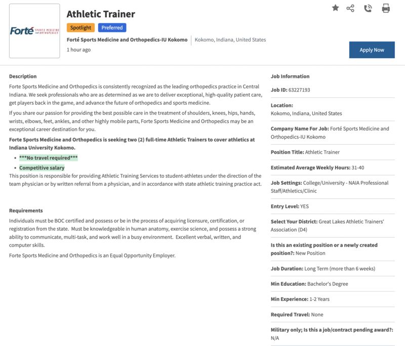 Sara Myers MS, LAT, ATC, OTC, CSCS, NSCA-CPT posted on LinkedIn Sara Myers MS, LAT, ATC, OTC, CSCS, NSCA-CPT posted on LinkedIn
