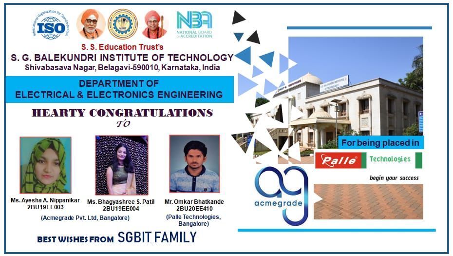 SGBIT EEE DEPARTMENT on LinkedIn: Hearty congratulations 🎉 Ms. Ayesha A ... SGBIT EEE DEPARTMENT on LinkedIn: Hearty congratulations 🎉 Ms. Ayesha A ...