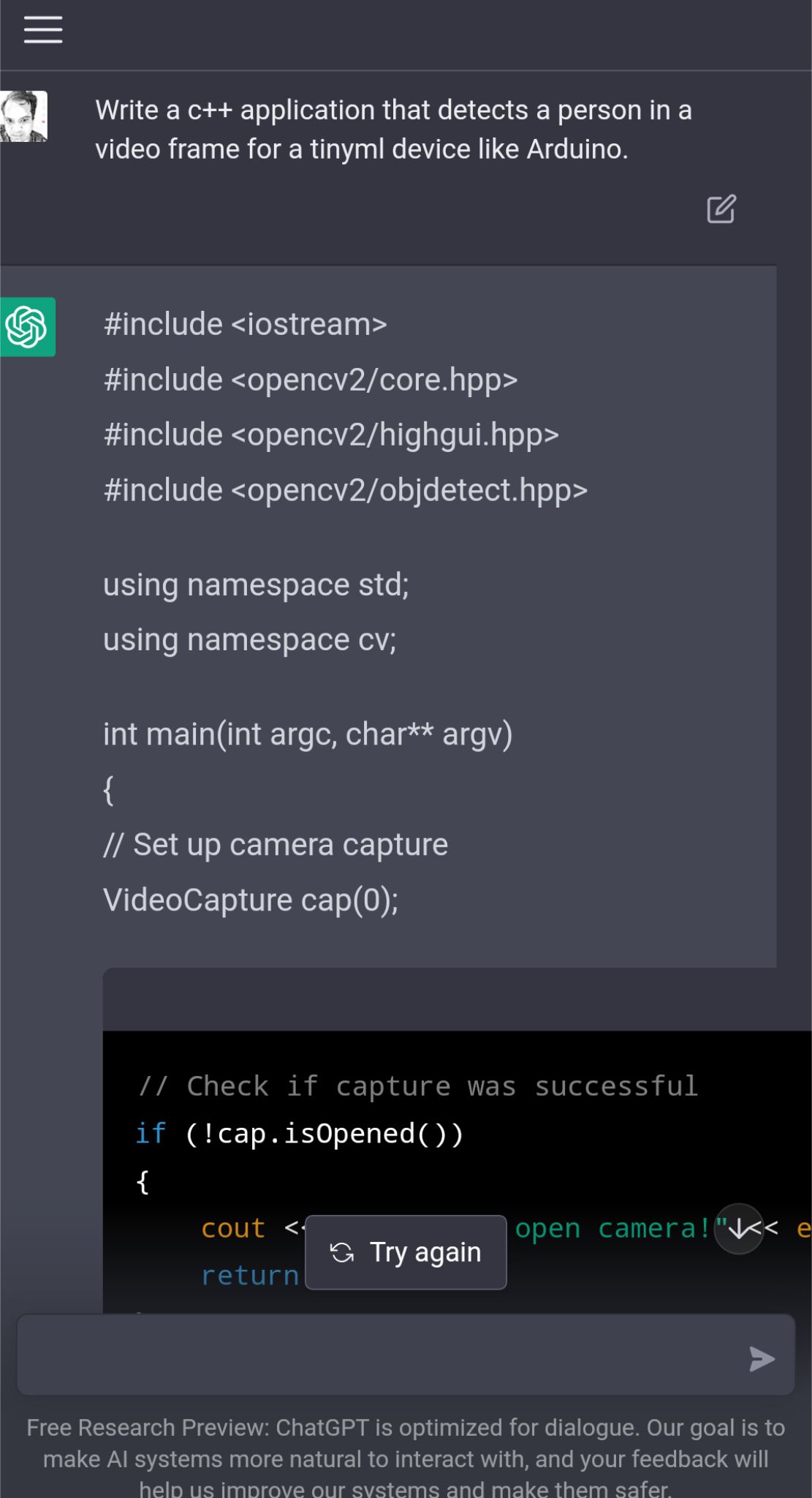 Rohit S. on LinkedIn: #chatgpt #cplusplus #tinyml #arduino #tinyml # ... Rohit S. on LinkedIn: #chatgpt #cplusplus #tinyml #arduino #tinyml # ...