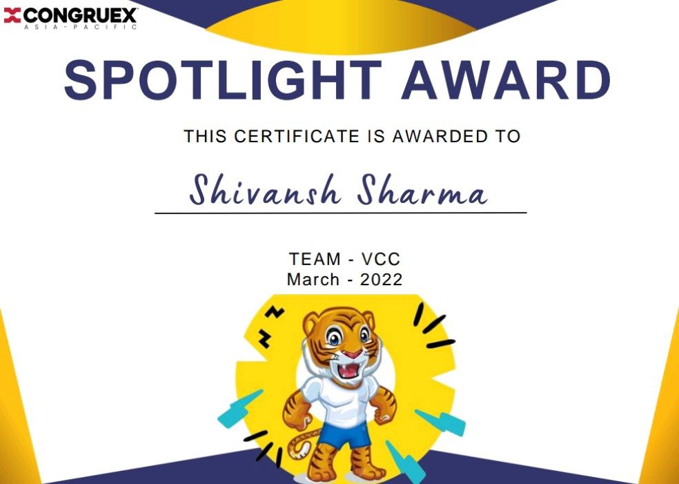 Shivansh Sharma on LinkedIn: #congruex Shivansh Sharma on LinkedIn: #congruex