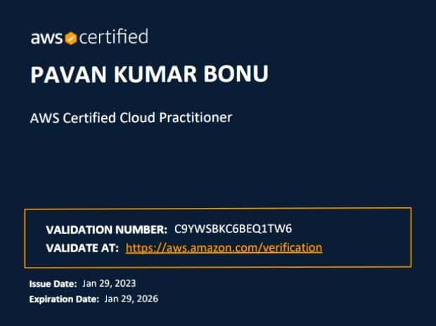 Bonu Pavan Kumar on LinkedIn: Amazon Web Services (AWS) Bonu Pavan Kumar on LinkedIn: Amazon Web Services (AWS)