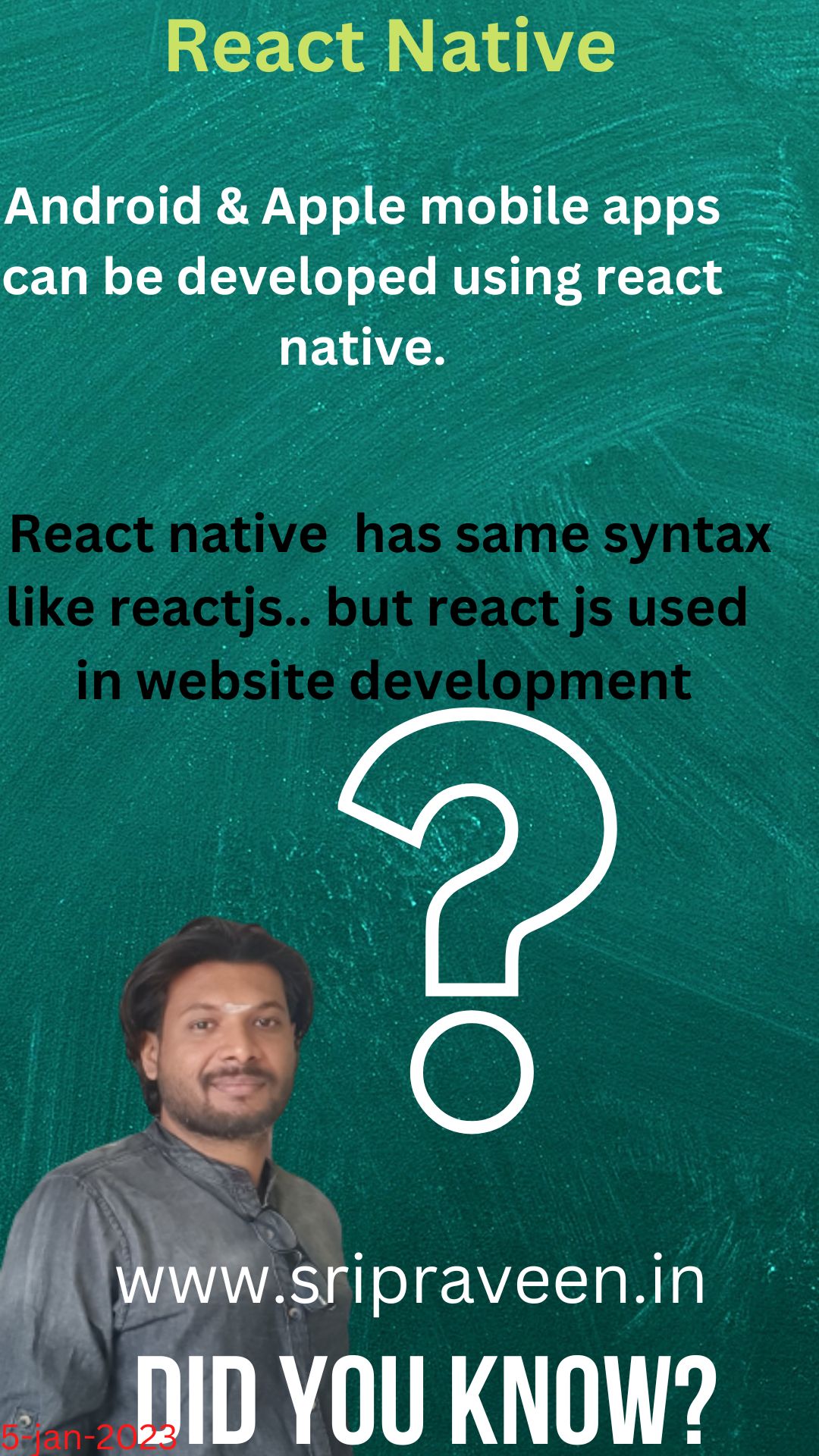 Sri Praveen on LinkedIn: #recactnaitve #reactjs Sri Praveen on LinkedIn: #recactnaitve #reactjs