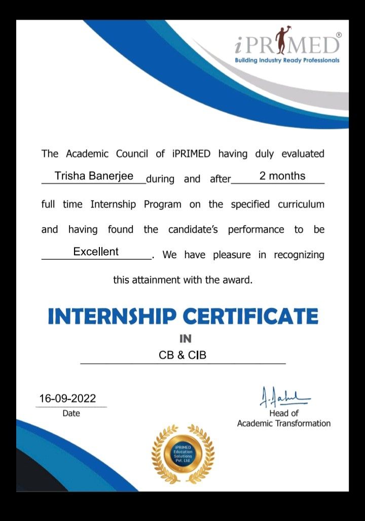 Trisha Banerjee on LinkedIn: #investmentbanking #internship #banking Trisha Banerjee on LinkedIn: #investmentbanking #internship #banking