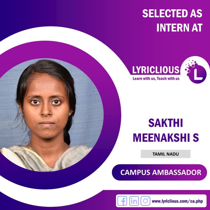 SAKTHI MEENAKSHI S on LinkedIn: #internship #learnwithus | 10 comments SAKTHI MEENAKSHI S on LinkedIn: #internship #learnwithus | 10 comments