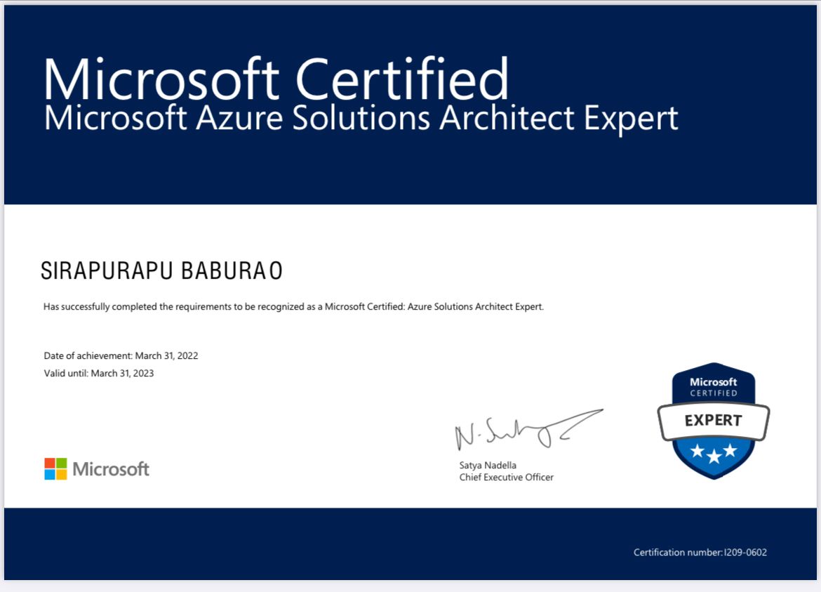 baburao sirapurapu on LinkedIn: Finally completed my certification | 21 ... baburao sirapurapu on LinkedIn: Finally completed my certification | 21 ...