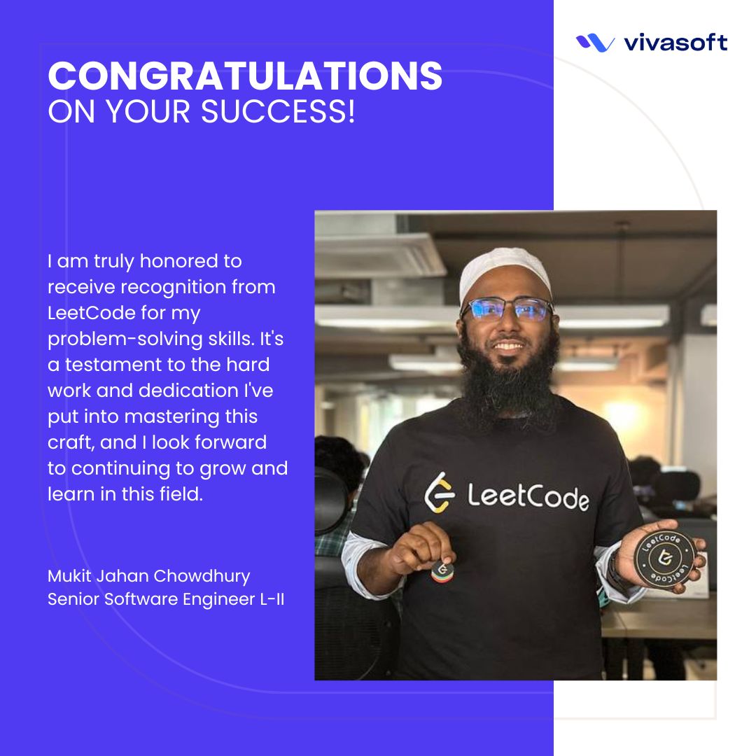 #vivasoft #leetcode #recognition | Vivasoft Limited #vivasoft #leetcode #recognition | Vivasoft Limited