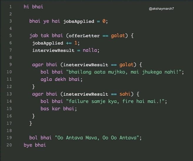 Harsh Kumar on LinkedIn: #bhailang #programming #developer Harsh Kumar on LinkedIn: #bhailang #programming #developer