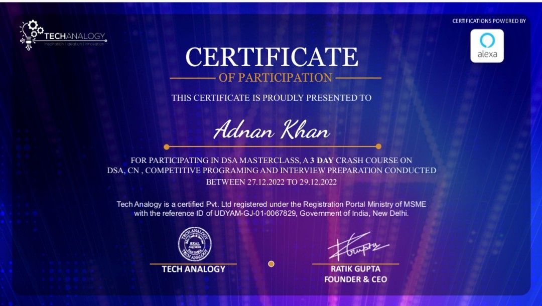Adnan Khan on LinkedIn: #jmi #dsa #techanalogy Adnan Khan on LinkedIn: #jmi #dsa #techanalogy