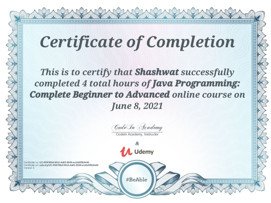 Shashwat Gupta on LinkedIn: #javaprogramming #certificationcourse # ... Shashwat Gupta on LinkedIn: #javaprogramming #certificationcourse # ...