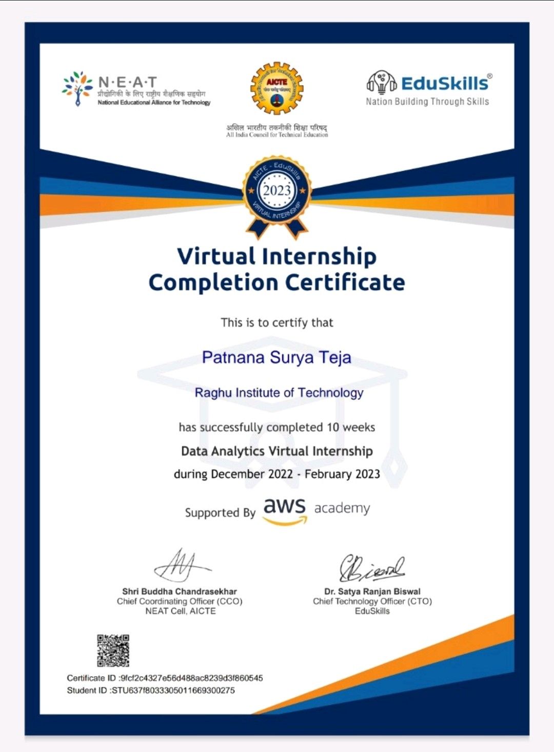 EduSkills Foundation AICTE AICTE NEAT Amazon Web Services (AWS ... EduSkills Foundation AICTE AICTE NEAT Amazon Web Services (AWS ...