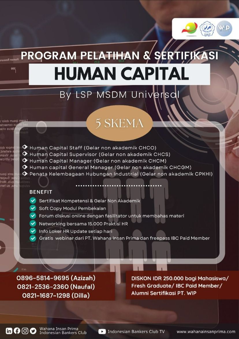 Sertifikasi HR BNSP Bergelar Non Akademik dengan 5 skema seperti ... Sertifikasi HR BNSP Bergelar Non Akademik dengan 5 skema seperti ...