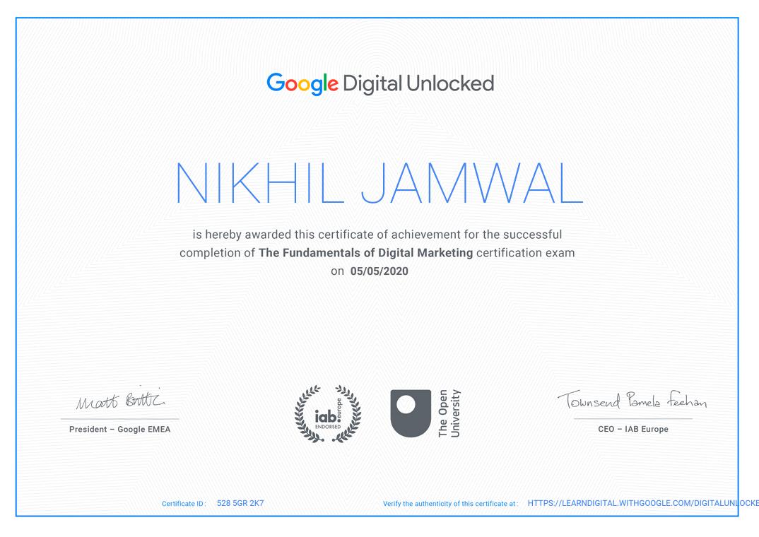 Nikhil Jamwal on LinkedIn: #google #googledigitalunlocked Nikhil Jamwal on LinkedIn: #google #googledigitalunlocked