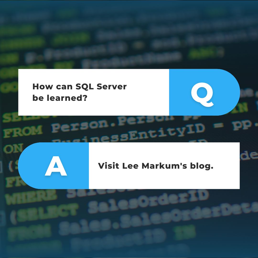 Lee Markum on LinkedIn: #sqlserver #sqldba #sqlserver2022 #database Lee Markum on LinkedIn: #sqlserver #sqldba #sqlserver2022 #database