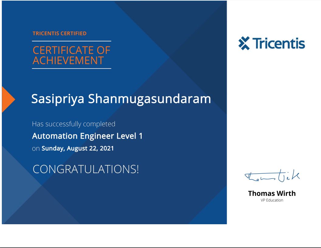 SASIPRIYA SHANMUGASUNDARAM on LinkedIn: #####Completed#### SASIPRIYA SHANMUGASUNDARAM on LinkedIn: #####Completed####