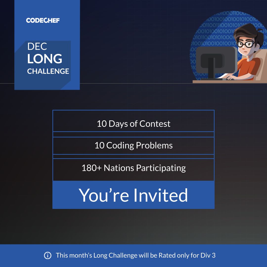 CodeChef on LinkedIn: #codechef #coding CodeChef on LinkedIn: #codechef #coding