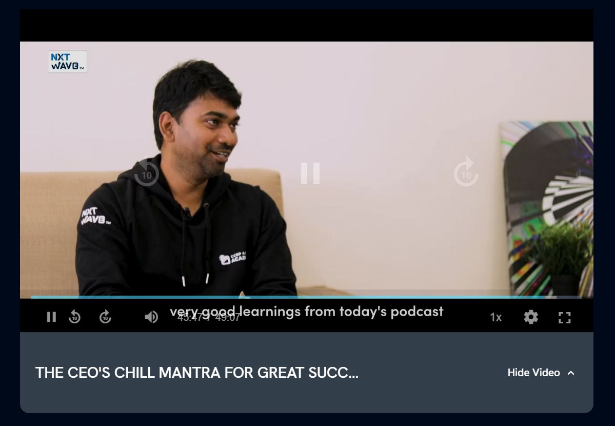 Hemaja Puli on LinkedIn: #ccbp #consistencymatters #nxtwave #podcast Hemaja Puli on LinkedIn: #ccbp #consistencymatters #nxtwave #podcast