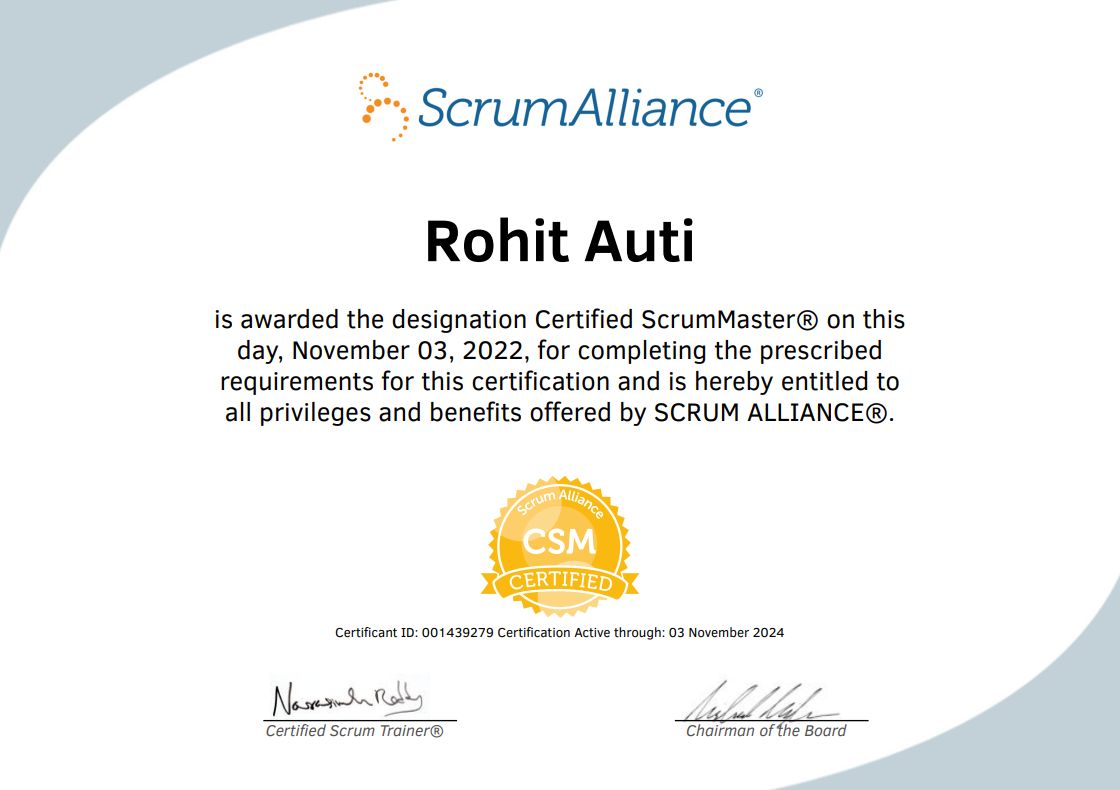 #scrummaster #learninganddevelopment | Rohit Auti | 13 comments #scrummaster #learninganddevelopment | Rohit Auti | 13 comments