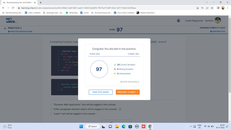 sunitha sandipam on LinkedIn: #day39 #100daysofcodechallenge #ccbp # ... sunitha sandipam on LinkedIn: #day39 #100daysofcodechallenge #ccbp # ...