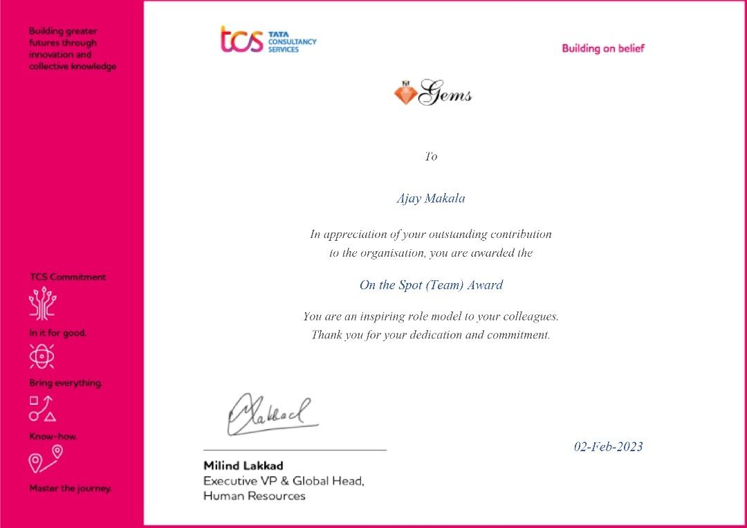 Ajay Makala on LinkedIn: Hello Connections, Another award added to my ... Ajay Makala on LinkedIn: Hello Connections, Another award added to my ...