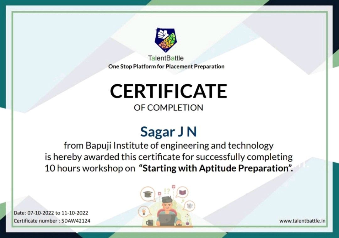 SAGAR JAVALI on LinkedIn: completion certificate for workshop SAGAR JAVALI on LinkedIn: completion certificate for workshop