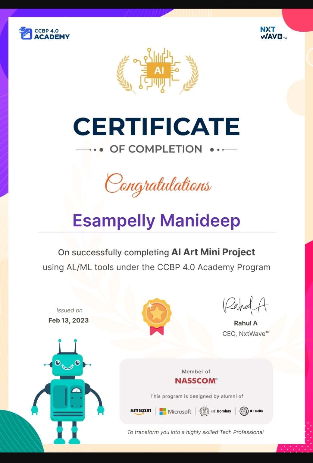 Manideep Esampally on LinkedIn: #nxtwave #al #ccbp #ccbpacademy # ... Manideep Esampally on LinkedIn: #nxtwave #al #ccbp #ccbpacademy # ...