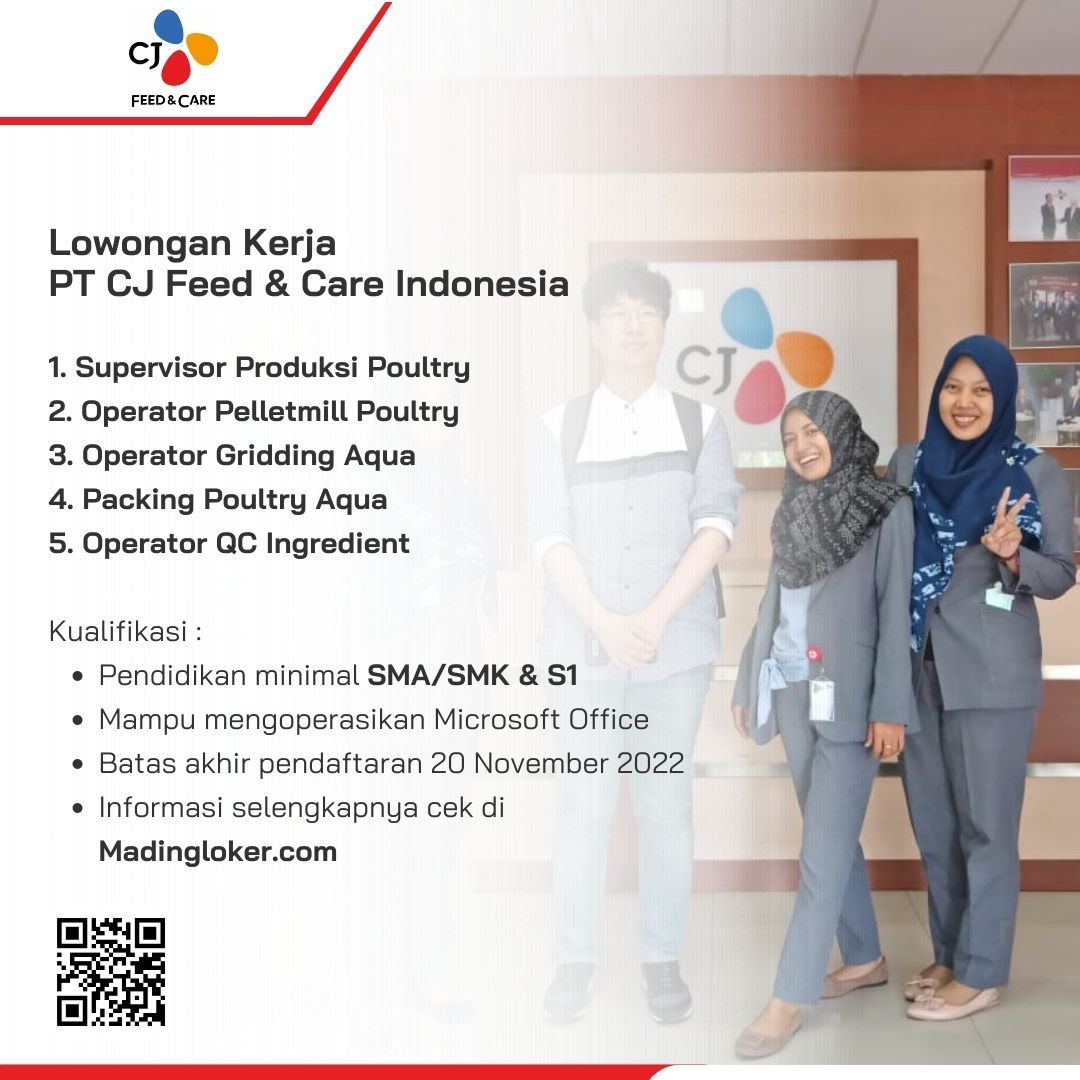 Madingloker Official on LinkedIn: Rekrutmen PT CJ Feed & Care Indonesia ... Madingloker Official on LinkedIn: Rekrutmen PT CJ Feed & Care Indonesia ...