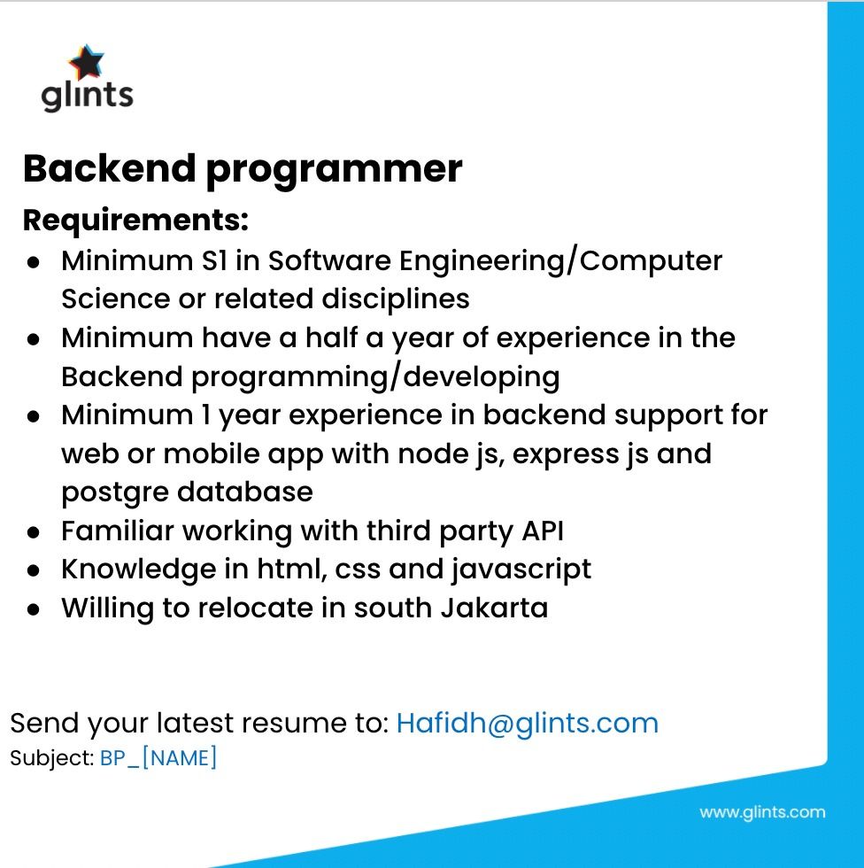 Hafidh Arsyad Setyatmoko on LinkedIn: #hiring #hiringtalents # ... Hafidh Arsyad Setyatmoko on LinkedIn: #hiring #hiringtalents # ...