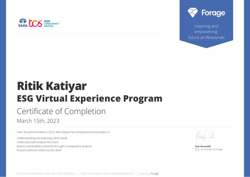 Ritik Katiyar on LinkedIn: #work #experience #sustainability #tcs # ... Ritik Katiyar on LinkedIn: #work #experience #sustainability #tcs # ...