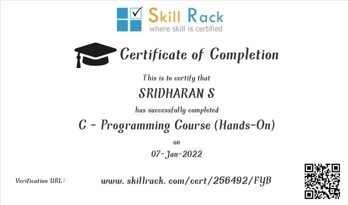 SRIDHARAN S on LinkedIn: #skillrack #cprogramming #coding SRIDHARAN S on LinkedIn: #skillrack #cprogramming #coding