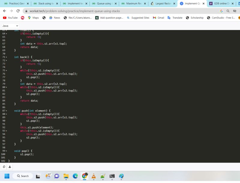 Akankshu Kumar on LinkedIn: I had solved Queue implementation using ... Akankshu Kumar on LinkedIn: I had solved Queue implementation using ...
