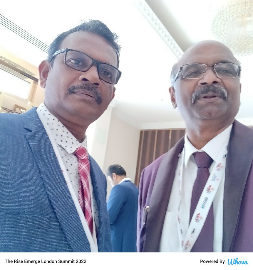 With Mr Rajendran in The Rise Emerge London Summit. | CA JOHN MORIS A With Mr Rajendran in The Rise Emerge London Summit. | CA JOHN MORIS A