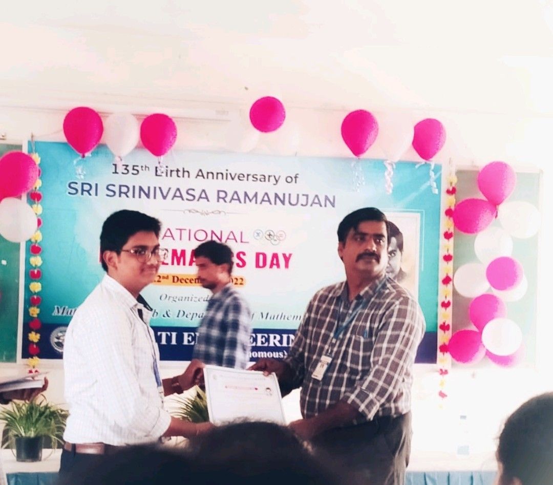 CELEBRATING NATIONAL MATHEMATICS DAY IN OUR COLLEGE ON THE OCCASIONS OF ... CELEBRATING NATIONAL MATHEMATICS DAY IN OUR COLLEGE ON THE OCCASIONS OF ...