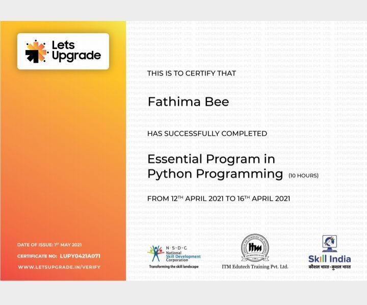 #pythonprogramming #learningeveryday | Fathima Bee #pythonprogramming #learningeveryday | Fathima Bee