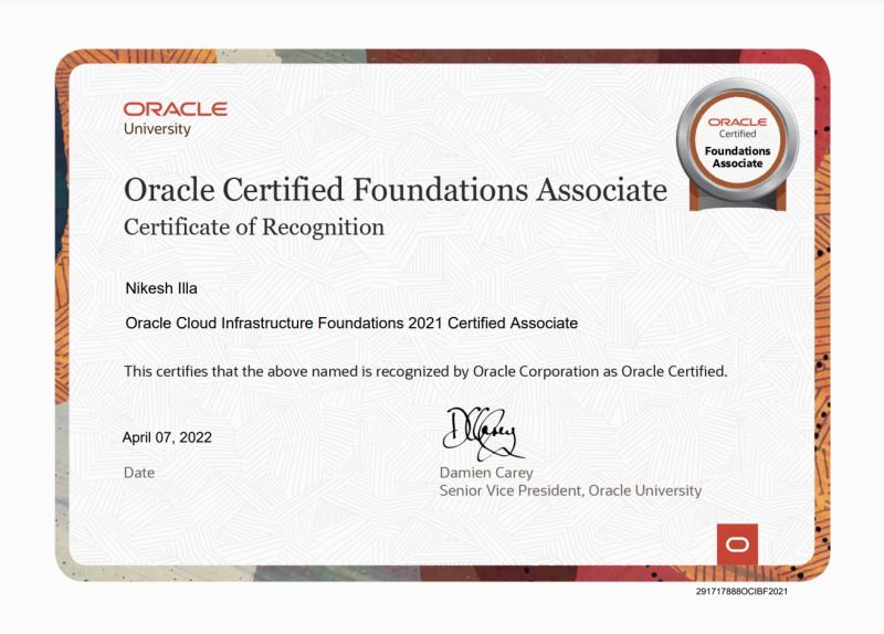 Nikesh Illa on LinkedIn: #cloud #infrastructure #oracle #oraclecloud # ... Nikesh Illa on LinkedIn: #cloud #infrastructure #oracle #oraclecloud # ...